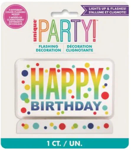 Flashing Hb Dot Cake Topper – USA Party Store