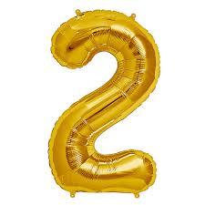 34 Large Foil Number Balloon Gold USA Party Store